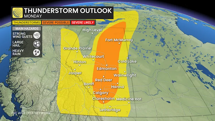 Severe thunderstorms sweep through Alberta Monday evening - The Weather ...