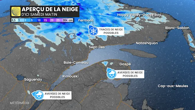 Premiers flocons : la neige gagne du terrain au Québec - MétéoMédia