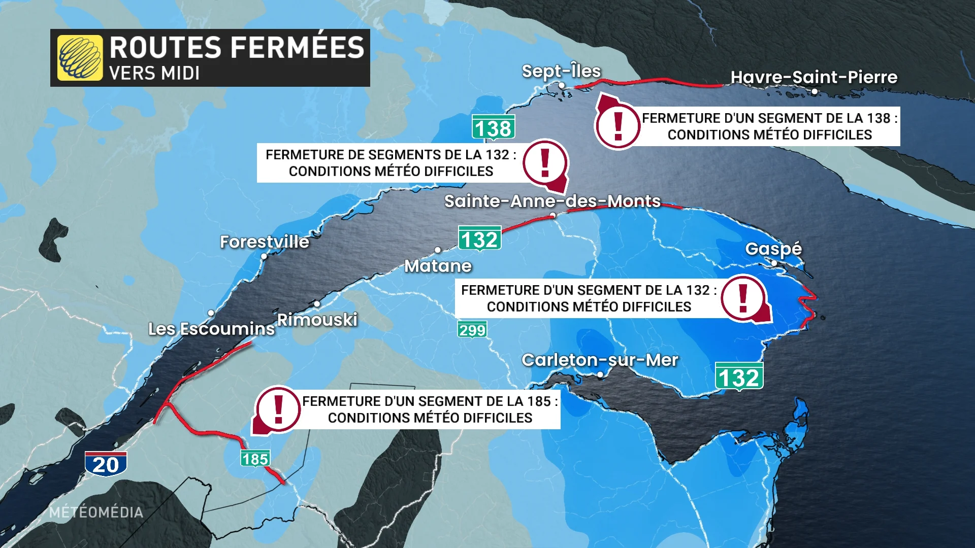 Ce n'est pas terminé : blizzard et jusqu'à 70 cm pour ces régions d'ici ce soir - MétéoMédia
