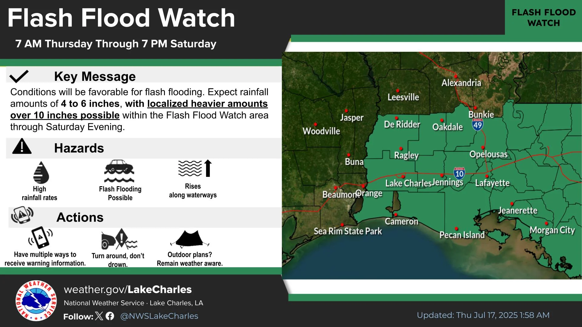 Gulf tropical disturbance brings flash flood risk to millions - The ...