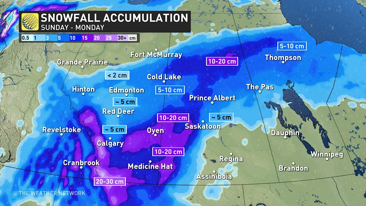 Wintry mix and heavy snowfall make for dicey travel on the Prairies ...