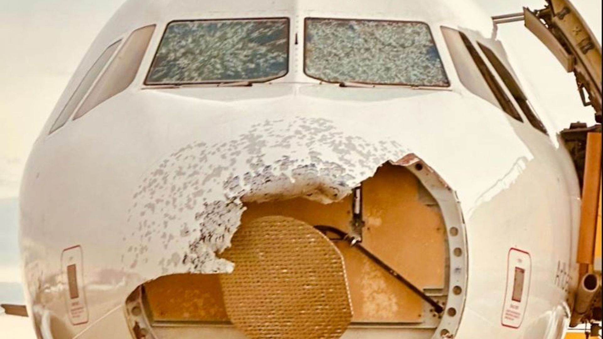 Images show how much damage hail can do to a plane in just a few ...