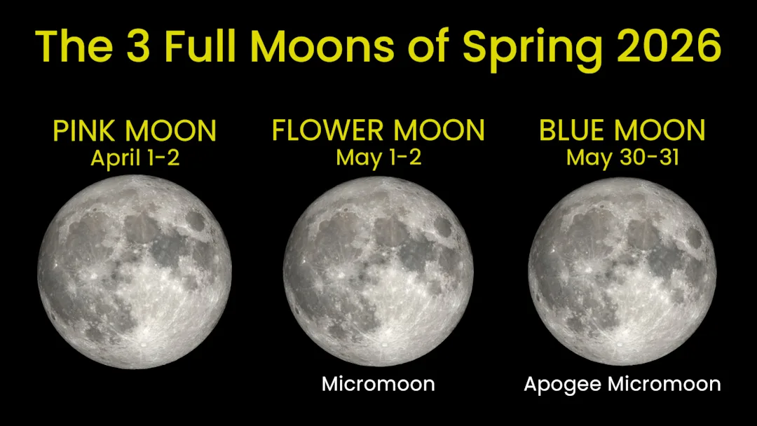 See two meteor showers and a rare Blue Micromoon this spring - The ...