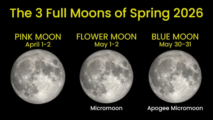 See two meteor showers and a rare Blue Micromoon this spring - The ...
