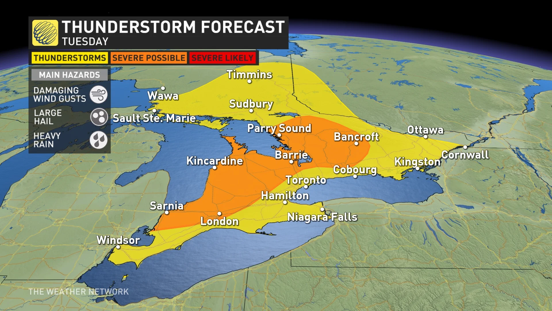 Large hail risk part of favourable setup for severe storms in southern ...