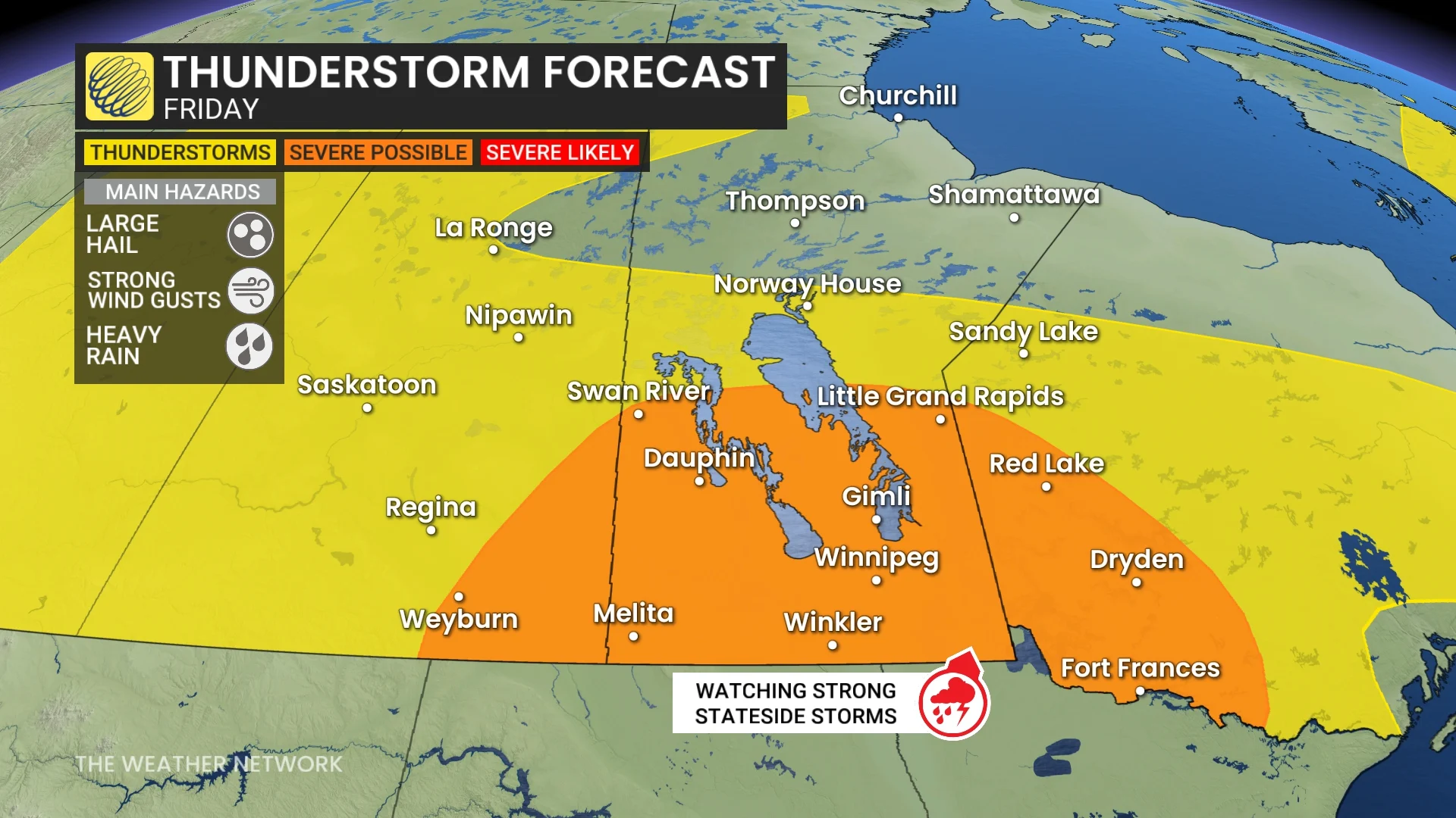 Threat for severe storms remains and heightened in Sask., Man., and NW ...