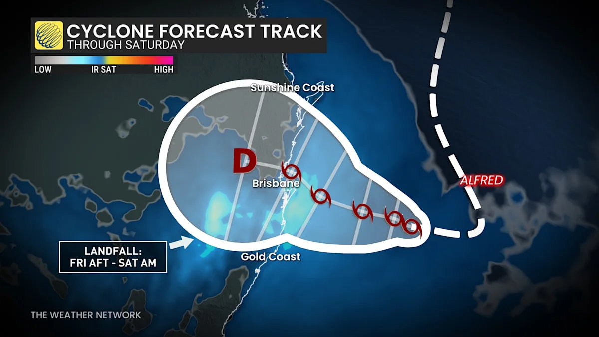 'Rare' Cyclone Alfred swirls off Australia coast, residents urged to ...