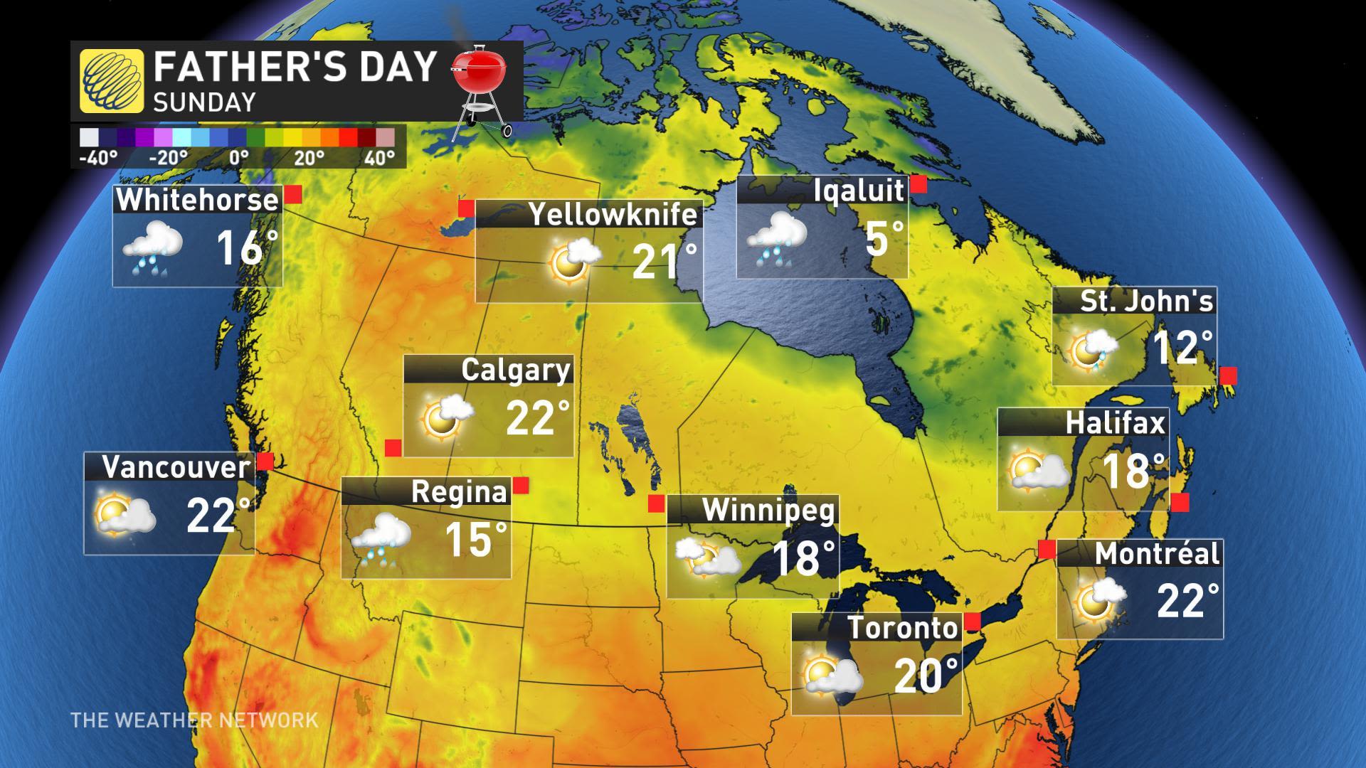 Dad's Day: Rain vs. sun, find out what gift Mother Nature will bring ...