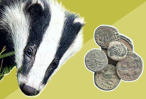 Hungry badger unearths "treasure trove" of rare Roman coins - The ...