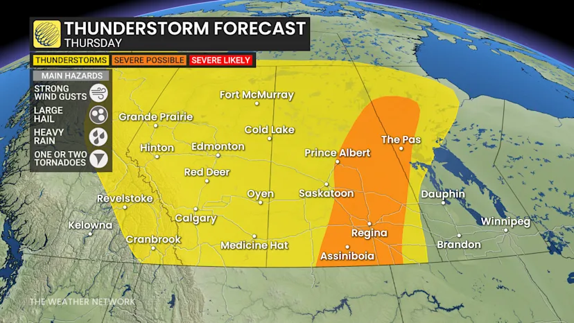 Prairies: Heightened threat for strong winds, large hail, and rotating ...