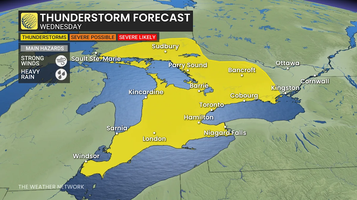 Days of wet weather hit Ontario, risk of severe thunderstorms - The ...