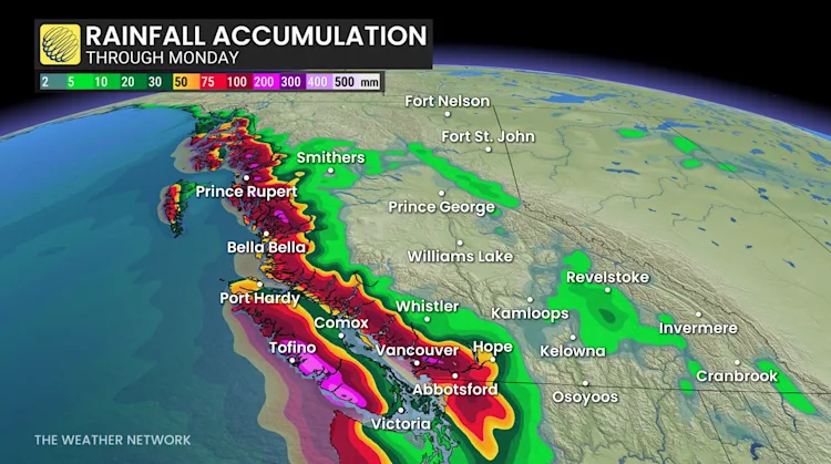 Up to 200 mm forecast as atmospheric river hits West Coast - The ...