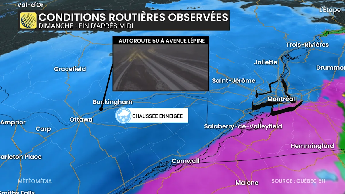L'autoroute 50 fermée à la circulation - MétéoMédia
