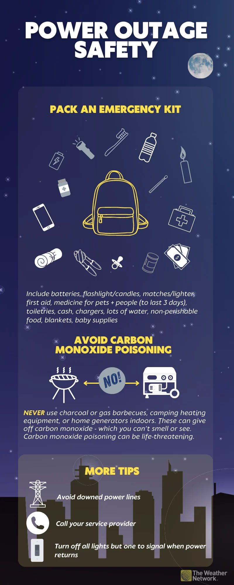 Staying safe during a power outage: infographic - The Weather Network