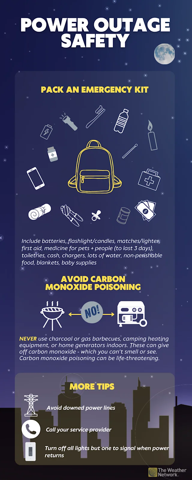 Staying safe during a power outage: infographic - The Weather Network