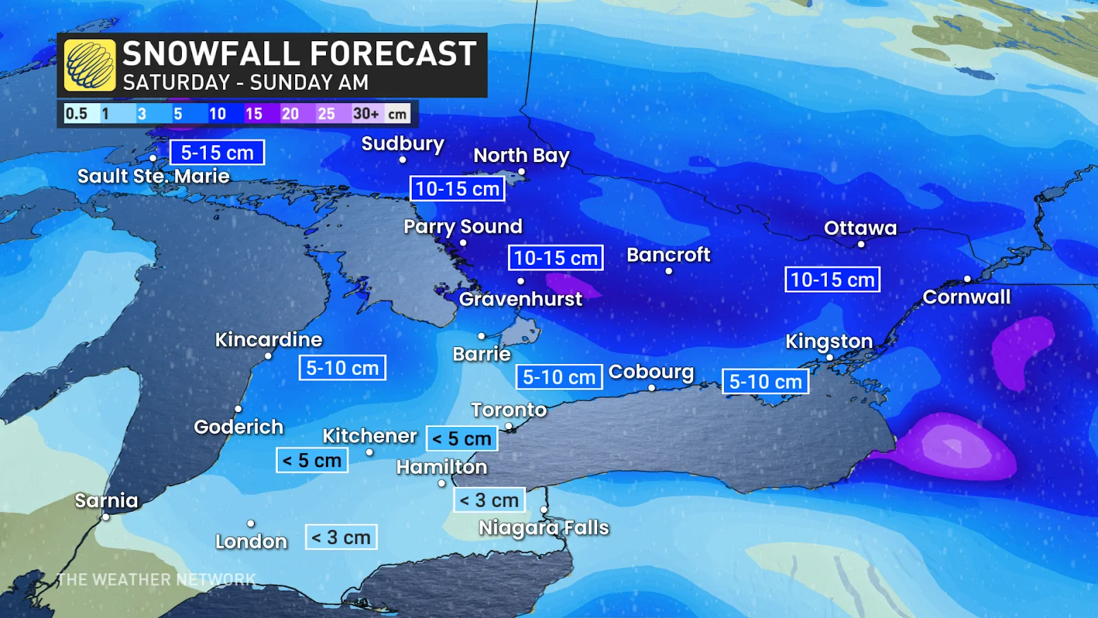 Clipper brings widespread Saturday snowfall to southern Ontario - The ...