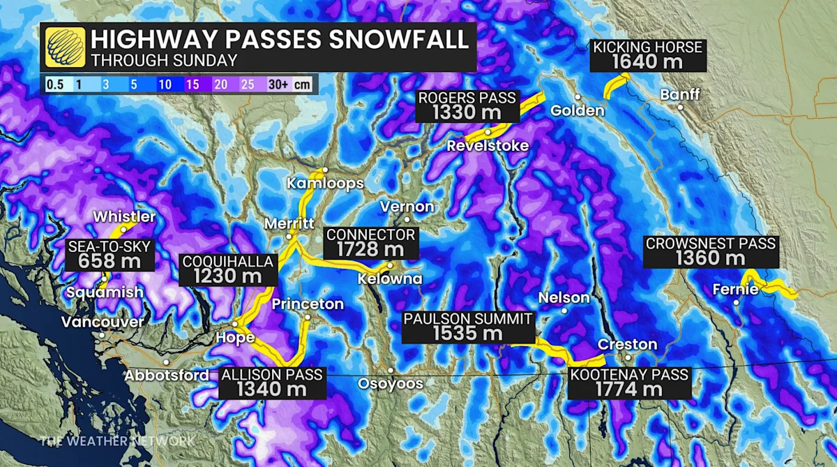Rest of October to see wet pattern continue in B.C. after weekend fall ...