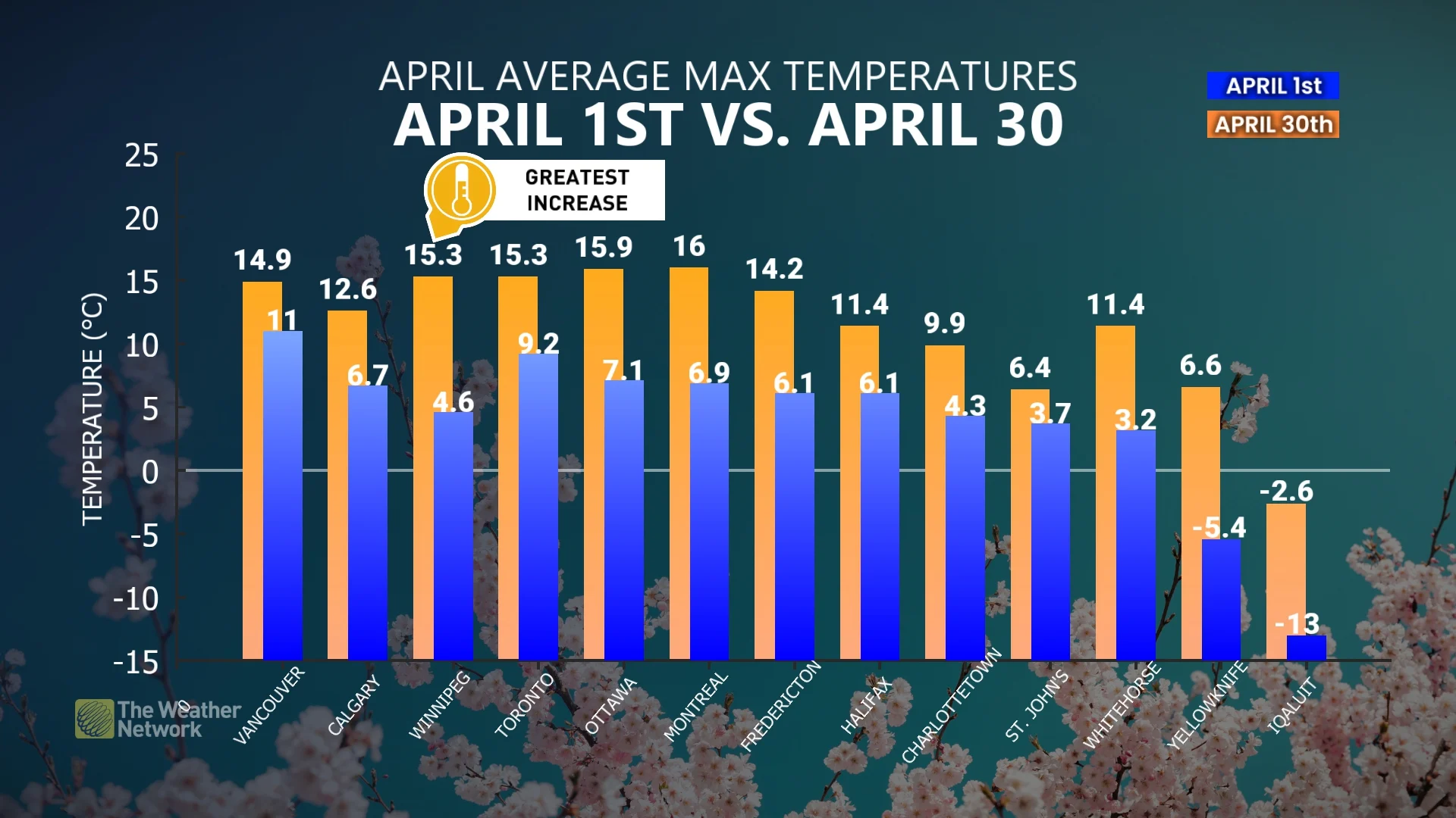A typical April’s weather across Canada is one wild ride - The Weather ...