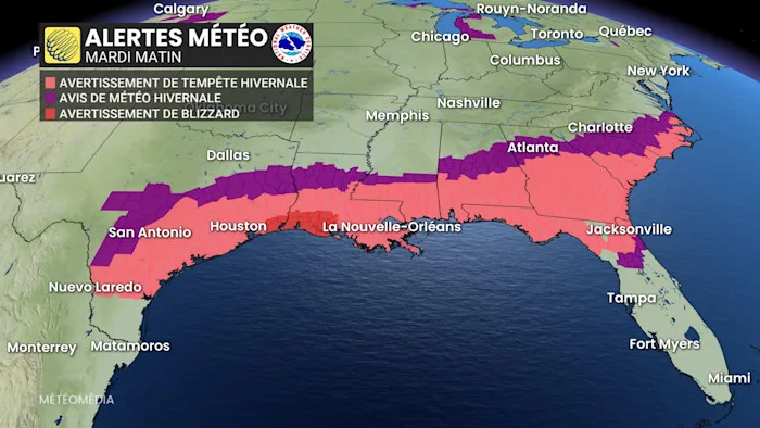 Tempête historique : de la neige du Mexique jusqu'en Floride - MétéoMédia