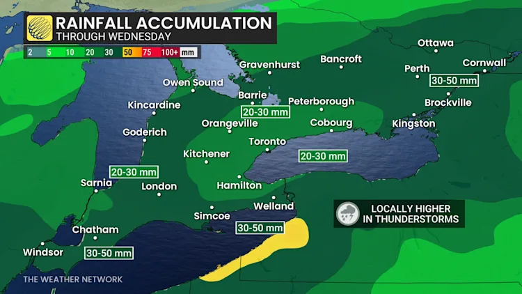Toronto roads flood as heavy rains sweep across southern Ontario - The ...