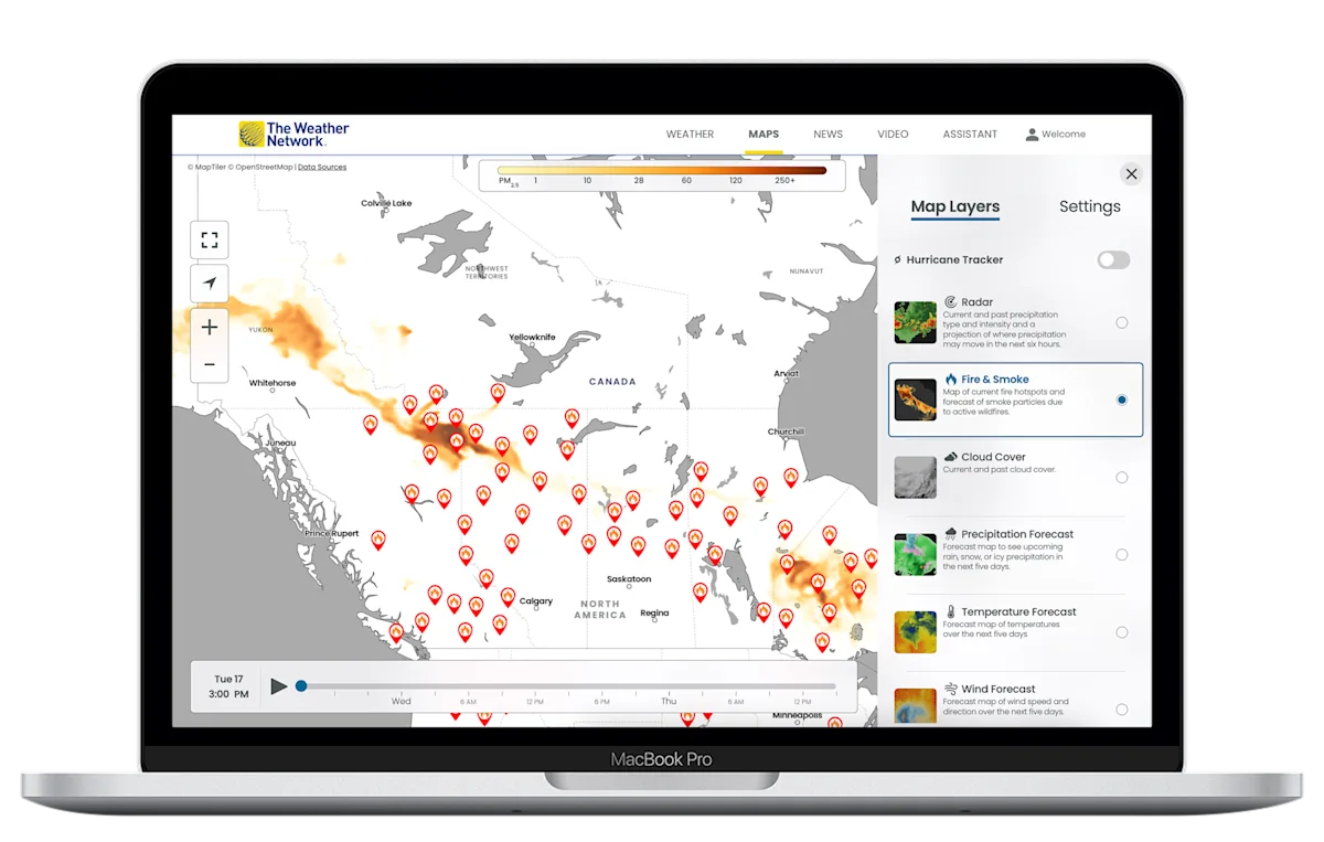 The Weather Network's new Fire & Smoke map helps you plan ahead and ...