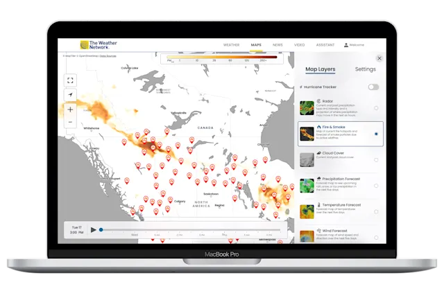 The Weather Network's new Fire & Smoke map helps you plan ahead and ...