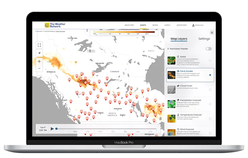 The Weather Network's new Fire & Smoke map helps you plan ahead and ...