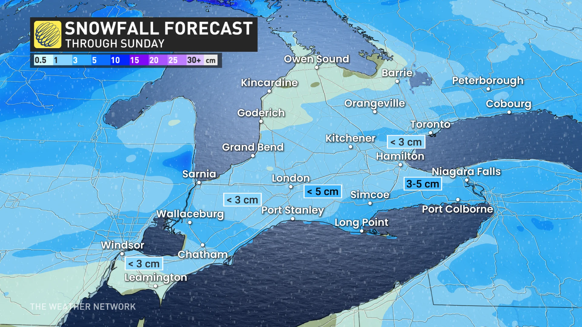 Sunday travel issues likely in southern Ontario with quick shot of snow ...