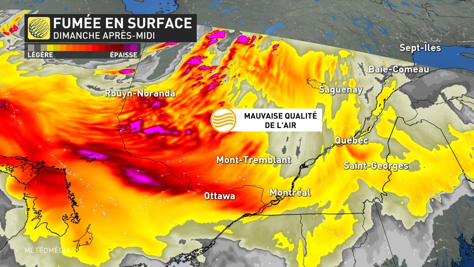 La fumée des feux du Québec traverse l'Atlantique pour affecter l ...