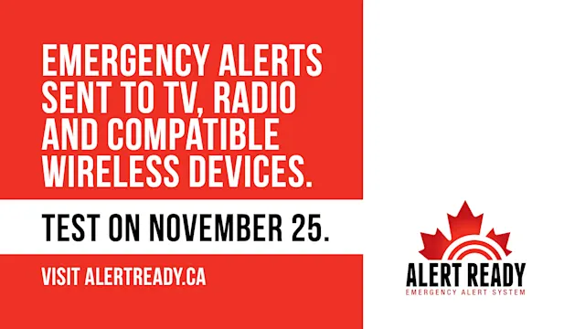 Alert Ready test coming to wireless devices on today - The Weather Network