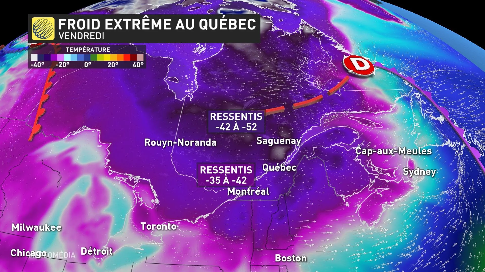 Le Québec va connaître le vrai danger du froid extrême - MétéoMédia