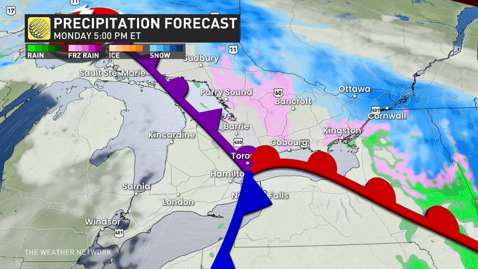 Icy Monday in store for some as Ontario slips into a quick change - The ...