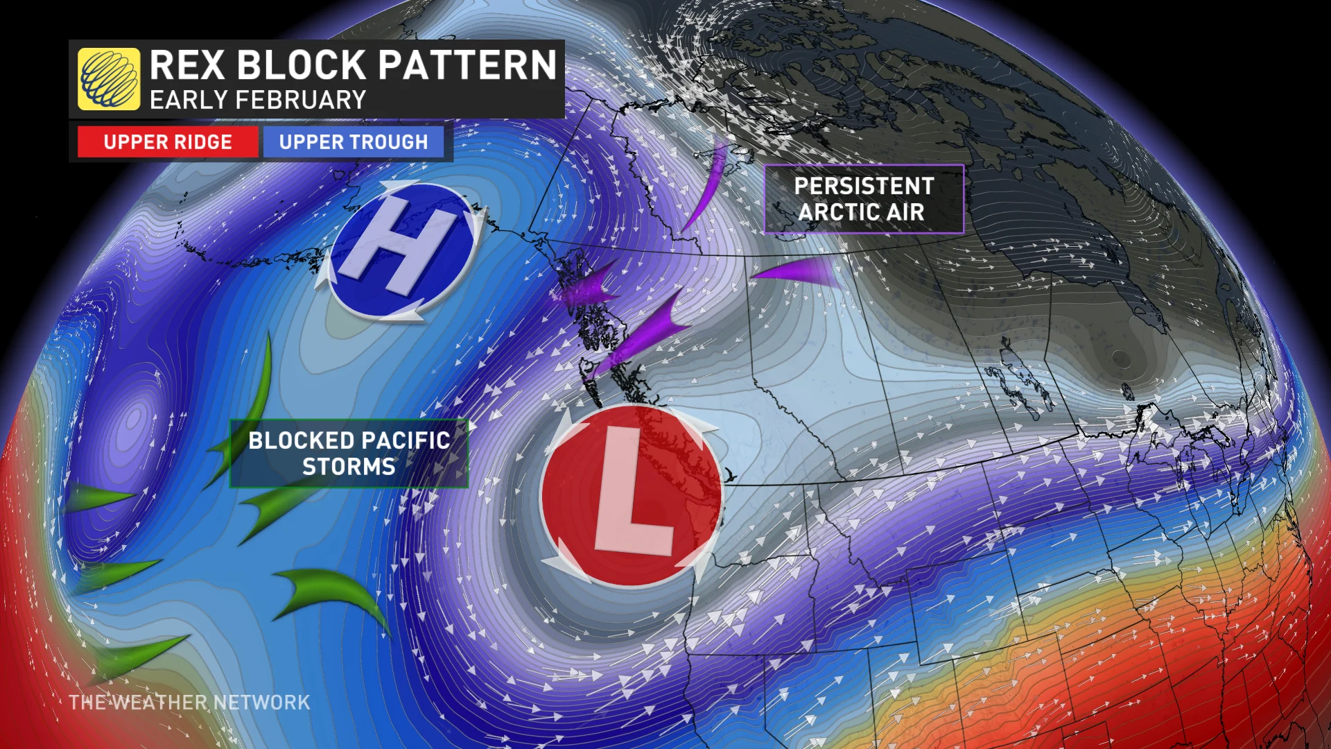 This 'Rex block' will keep B.C. cold into February - The Weather Network
