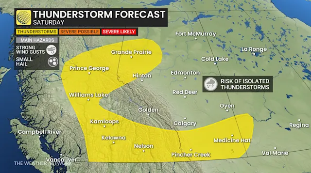 10-20 cm of snow and thunderstorms mark Alberta's wild long weekend ...