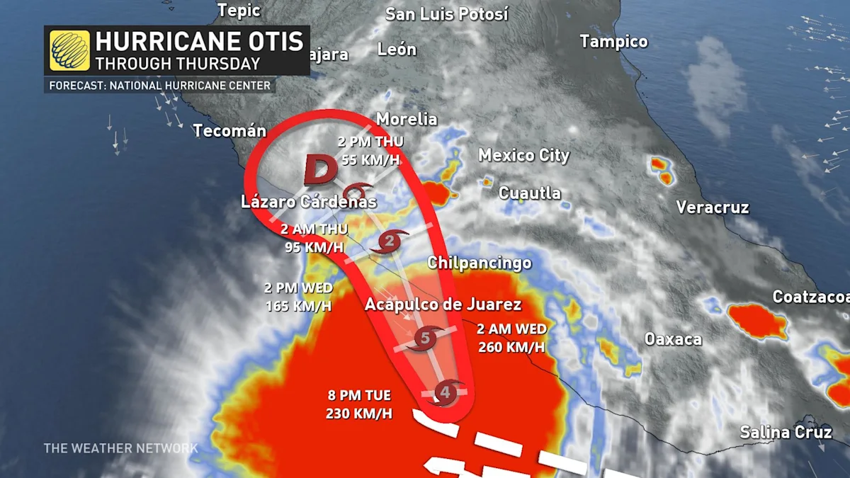 Hurricane Otis set to hit Mexico's Acapulco as Category 5 storm - The ...