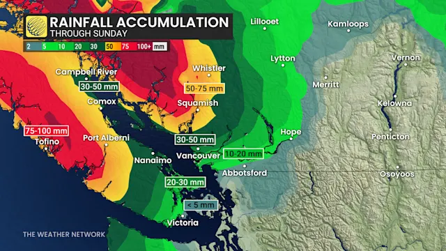 Atmospheric river delivers soaking rains to B.C. through this weekend ...