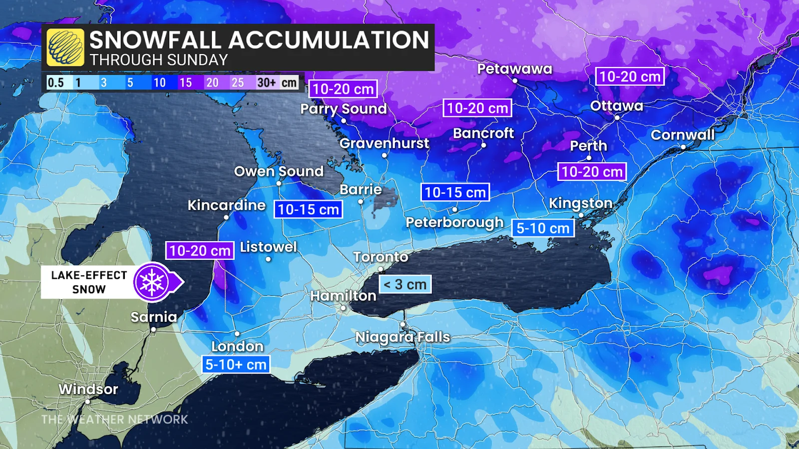 Lake-effect snow builds for parts of southern Ontario this weekend ...