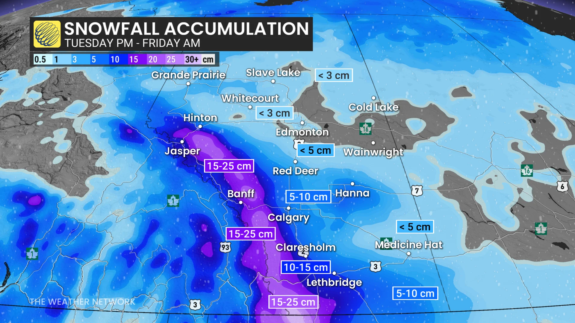 Alberta welcomes April with 20+ cm of snow - The Weather Network