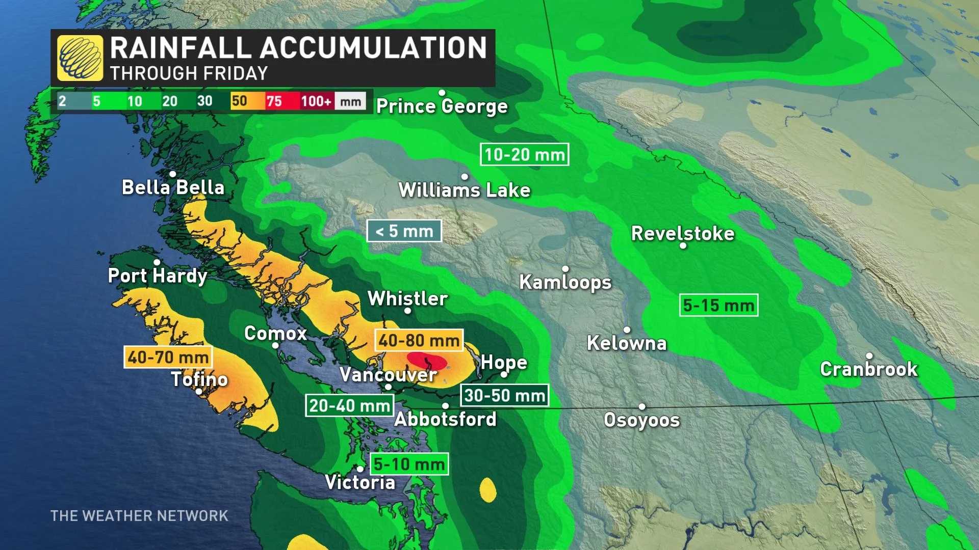 Soaking rains spread through B.C. ahead of gorgeous weekend weather ...