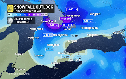 Snow to reappear in Ontario as winds increase, temperatures drop - The ...