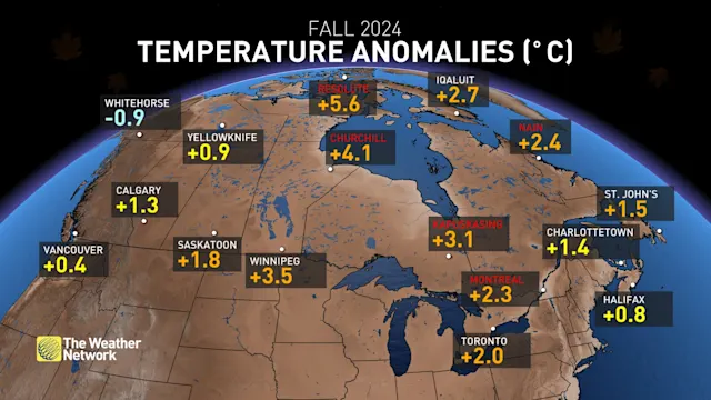 Canada sees records fall due to unusually mild autumn, with one outlier ...