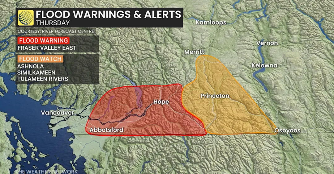 B.C. braces for more rain with flood warnings, evacuations - The ...