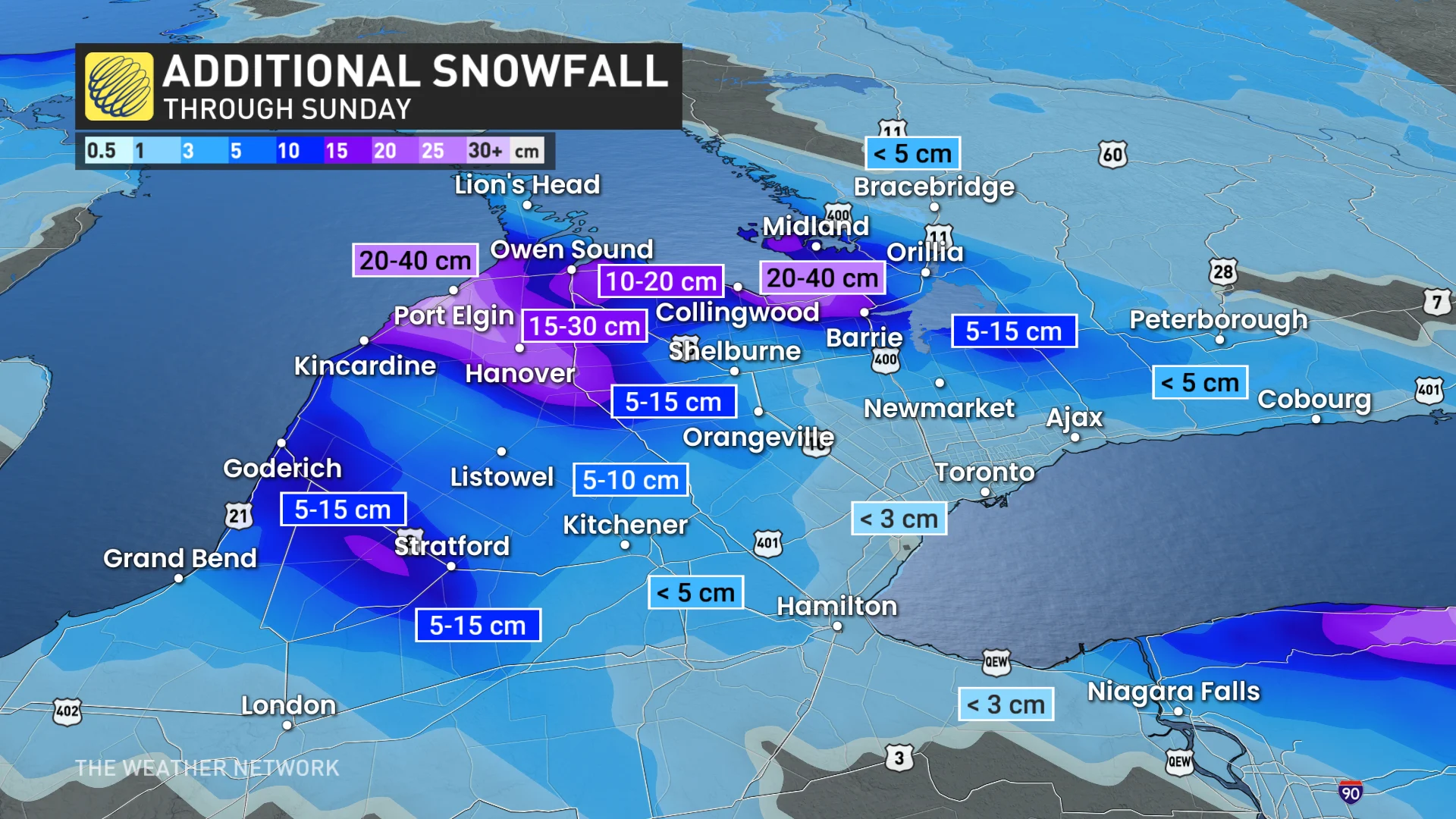 Heavy snow squalls will continue hitting Ontario into Sunday - The ...