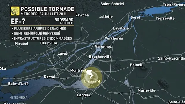 Trois tornades auraient frappé le Québec - MétéoMédia