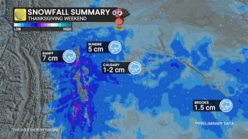 Calgary's first snowfall this fall makes for rude Thanksgiving ...
