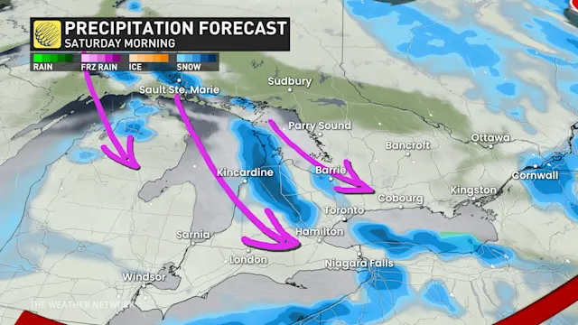 First cold blast with lake-effect snow set to invade Ontario - The ...