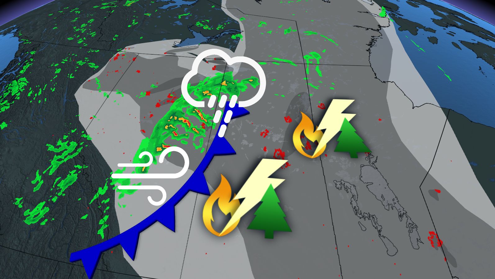 Prairie wildfire threat remains high as heat peaks and storms roll in ...