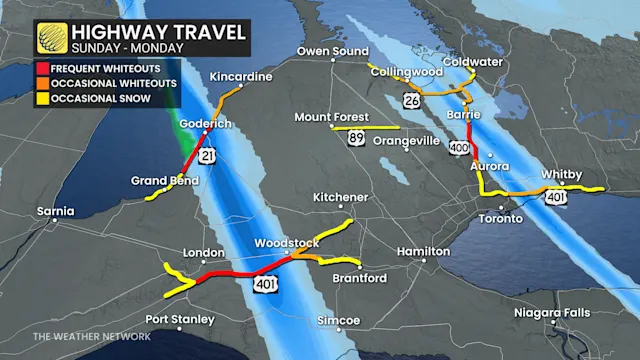 40 cm, dangerous driving amid southern Ontario snow squalls - The ...