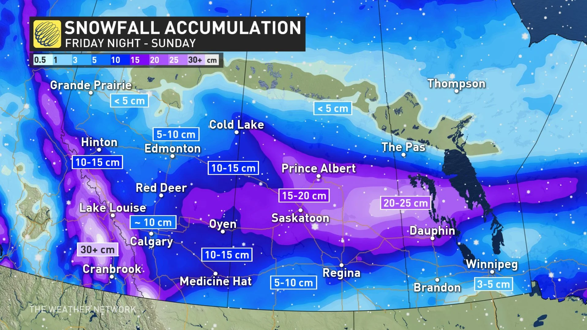 B.C.: Snow, falling freezing levels a headache to start the weekend ...