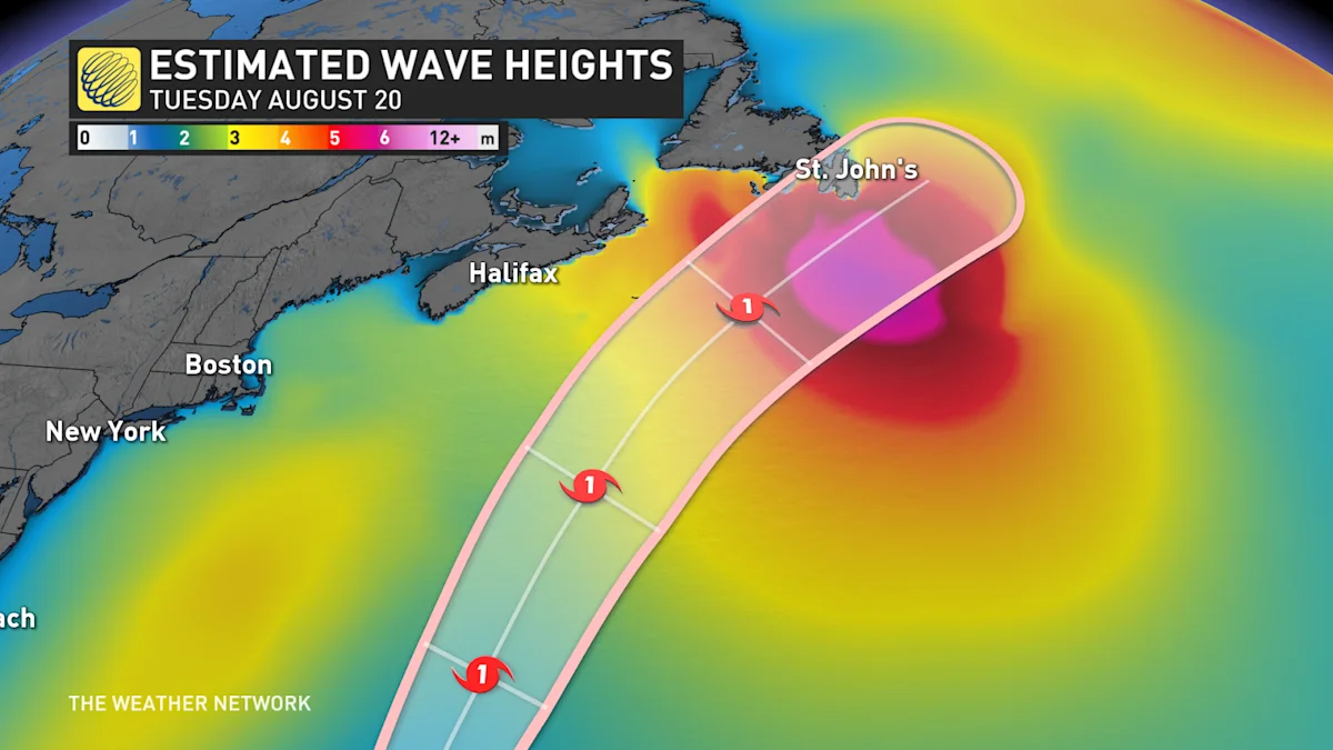 Hurricane Ernesto steadily marching toward Canadian waters - The ...